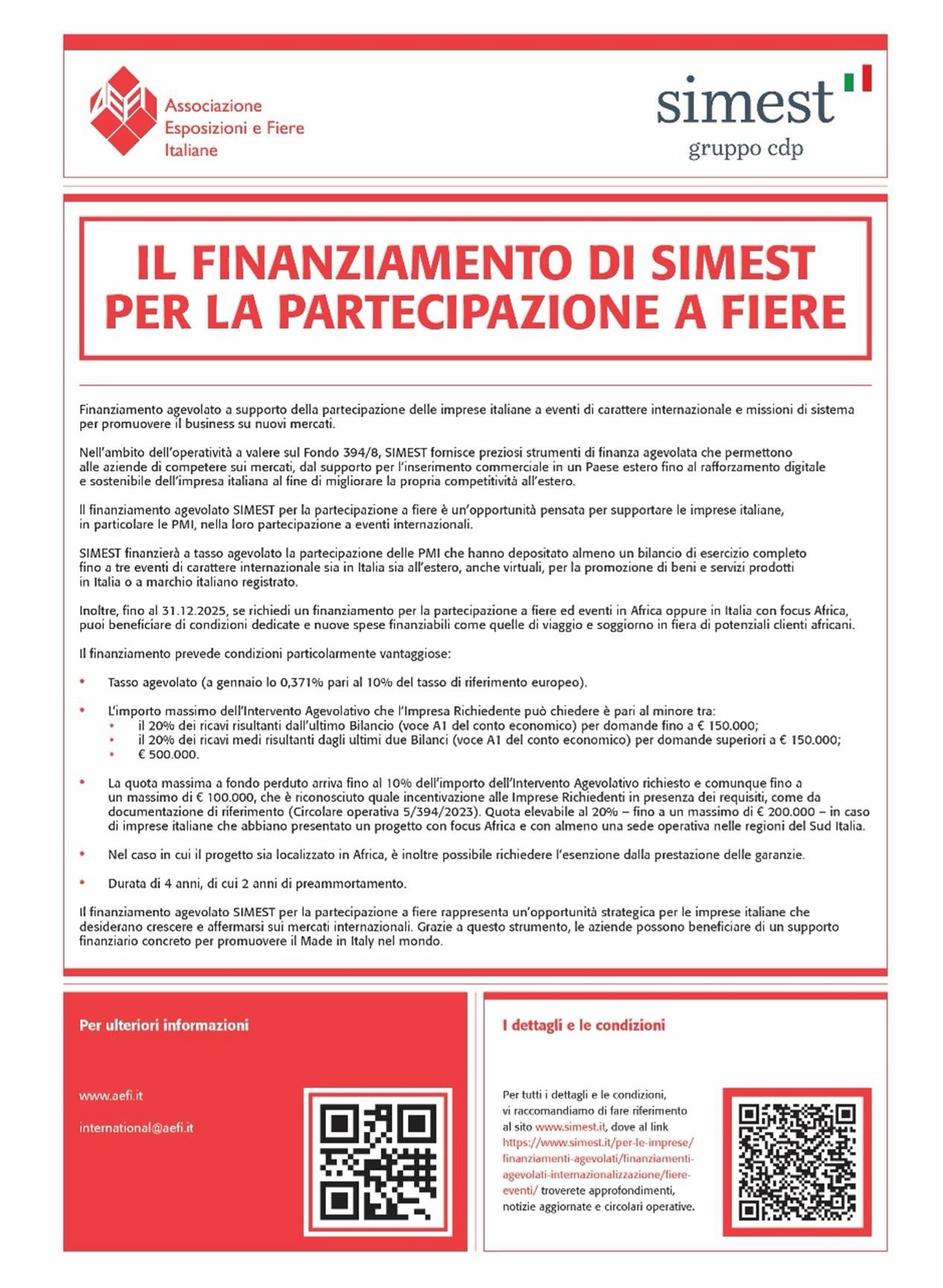 » Supporti SIMEST per le fiere